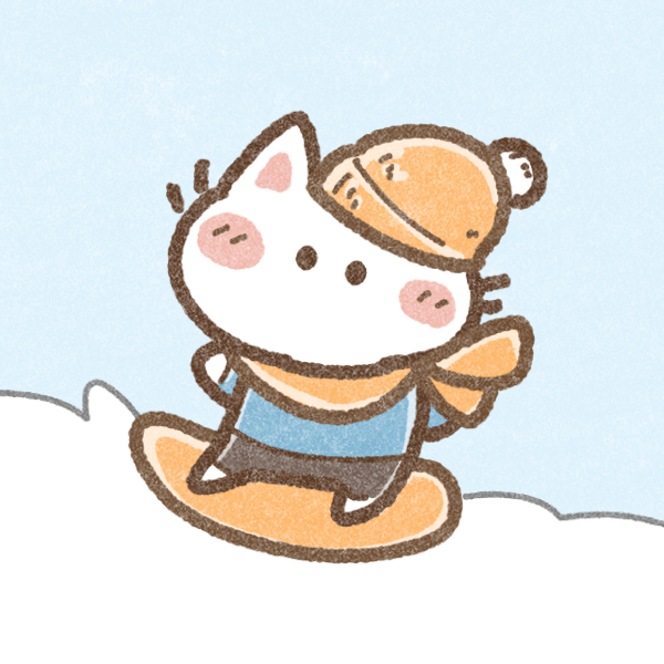 スノボー猫さん｜かわいいフリーアイコン・イラストの無料素材サイト｜フリーペンシル