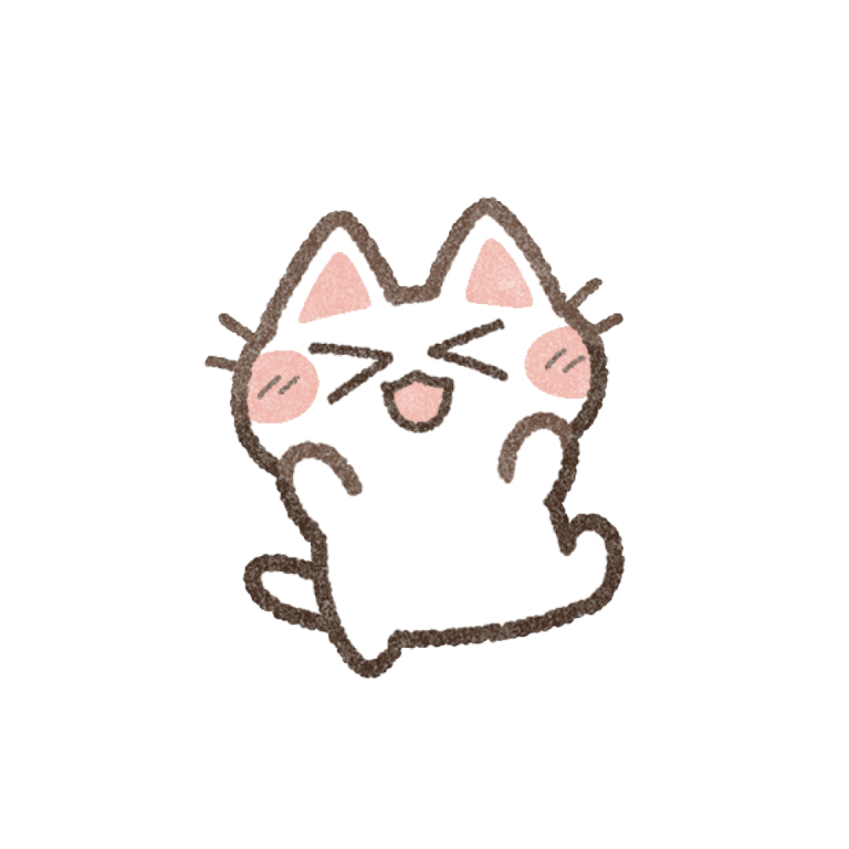 喜ぶ猫さんのイラスト|かわいいフリーアイコン・イラストの無料素材サイト|フリーペンシル